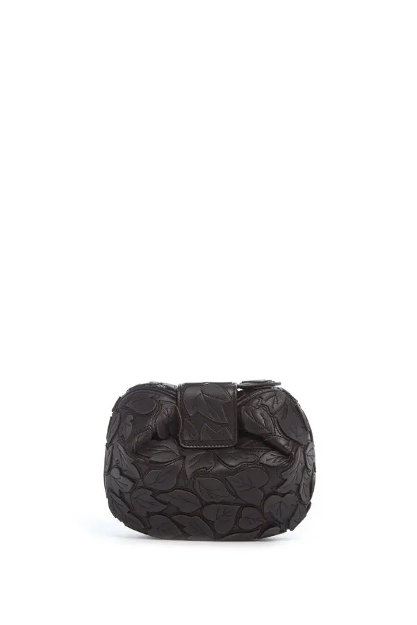 Gabriela Hearst Soft Demi Embroidered Leaves Clutch