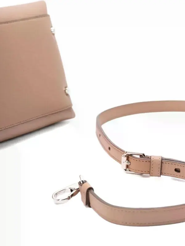 TOD'S Leather Tote Bag With Logo Charm
