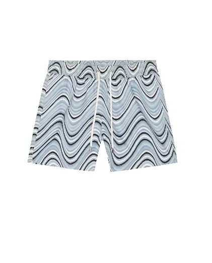 Frescobol Carioca Rio Fibra Print Swim Short - Coastal Blue