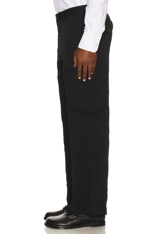 Comme Des Garçons Garment Treated Cargo Pocket Pant