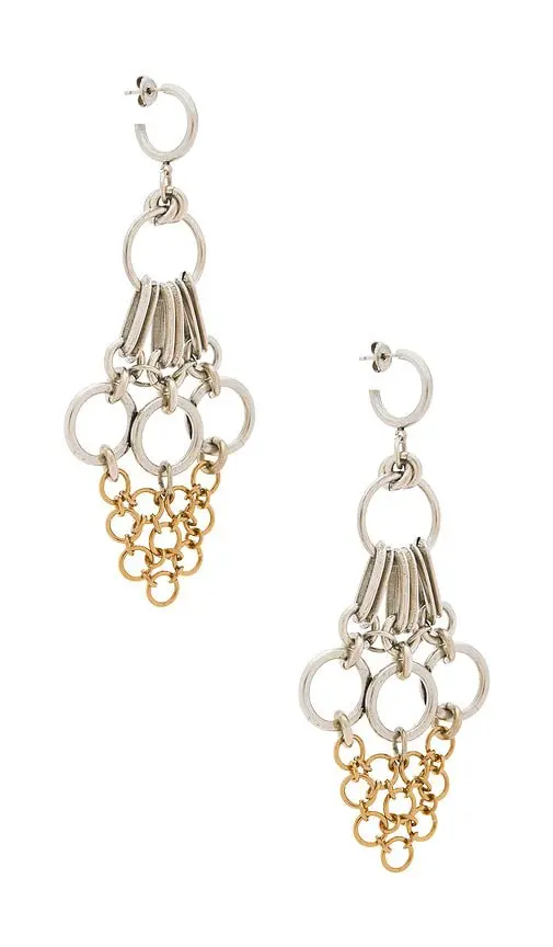 Isabel Marant Awar Long Earrings - Silver & Dore