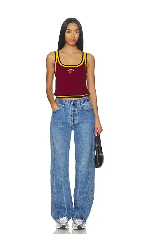 Terez X Miami Heat Crop Knit Tank