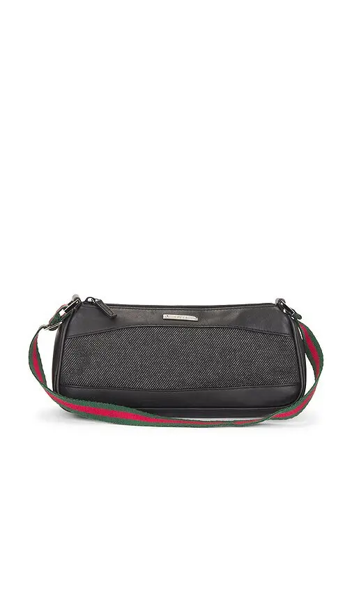 Null Gucci Denim Pochette Shoulder Bag - Black