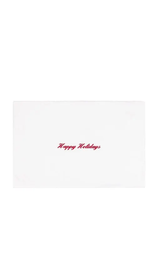ABBODE Happy Holidays Pillowcase In White - N,a