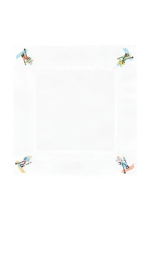 ABBODE Skier Napkin In White
