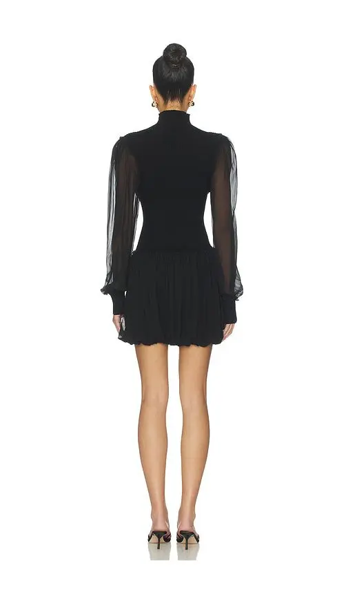 FRAME Sheer Sleeve Dress