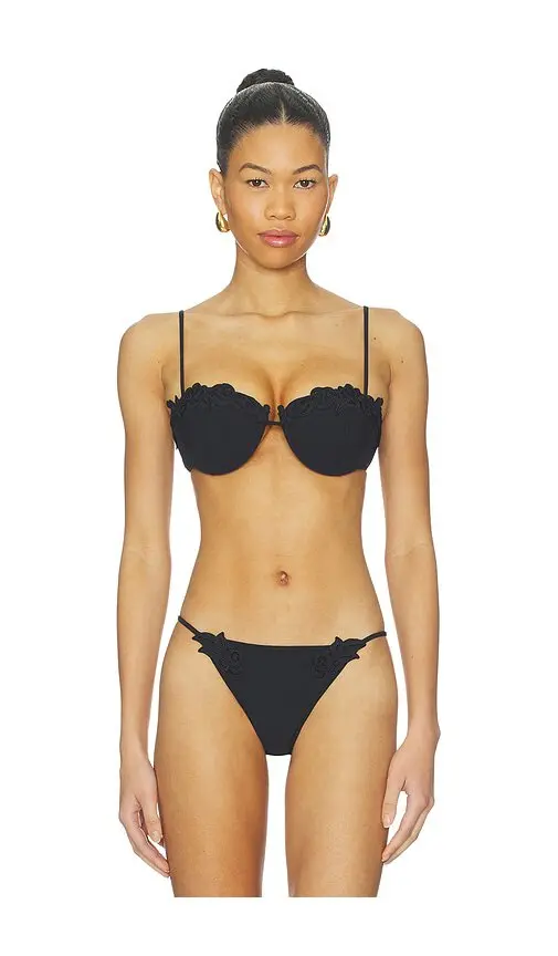 Cult Gaia Greta Bikini Top - Black