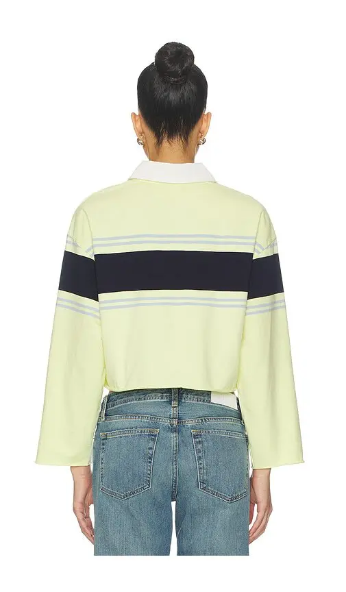 RE/DONE Cut Off Rugby Polo Top