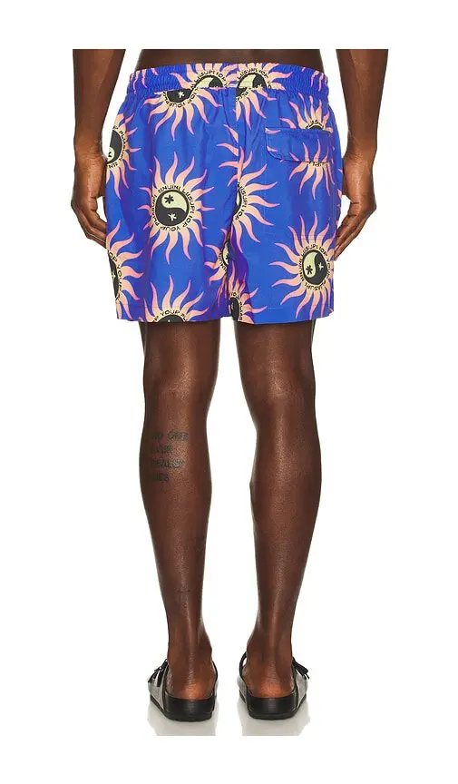 DUVIN DESIGN Sun Energy Print Swim Shorts - Blue