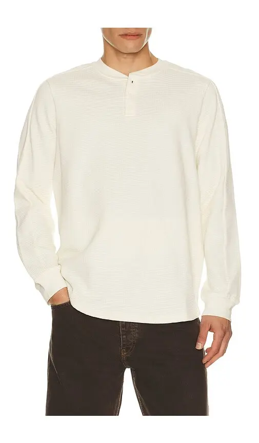Barefoot Dreams Waffle Thermal Henley - Cream