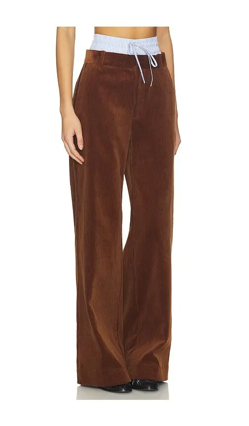Monse Double Waistband Corduroy Pants - Brown