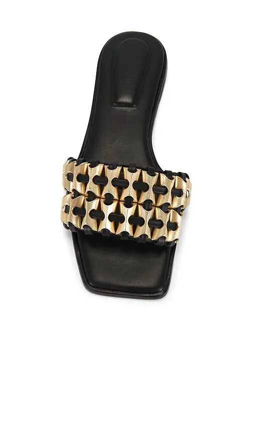 Simkhai Faye Beaded Leather Flat Slide