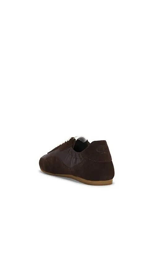 Simkhai Eden Elasticized Leather Combo Sneaker - Cacao