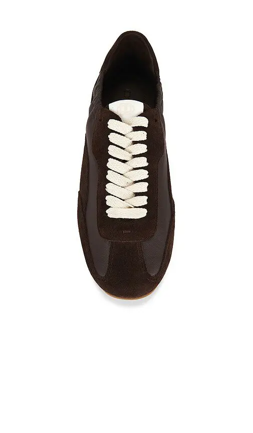 Simkhai Eden Elasticized Leather Combo Sneaker - Cacao