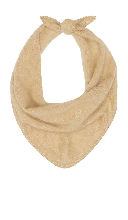 Soft Goat Brushed Triangle Scarf In Tan