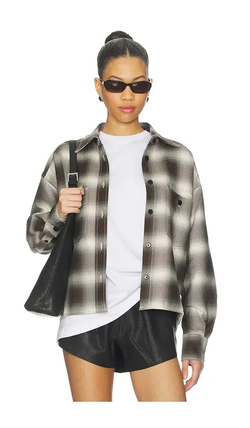 Closed Cropped Front Oversized Shirt