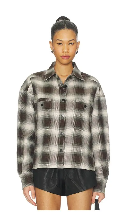 Closed Cropped Front Oversized Shirt