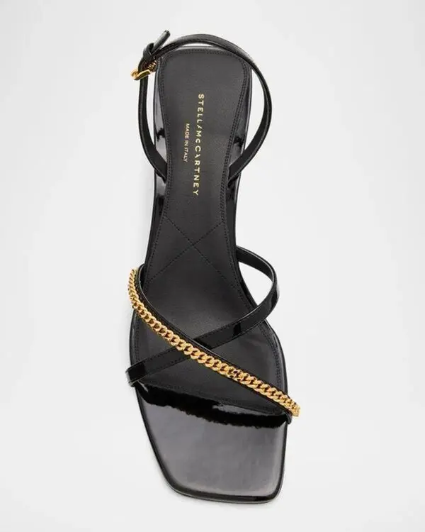 Stella McCartney 65mm Elsa Chain Sandals - Black