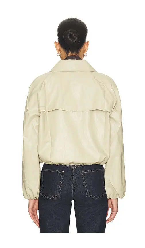 Rails Lightweight Faux Leather Jacket With Drawstring Waist