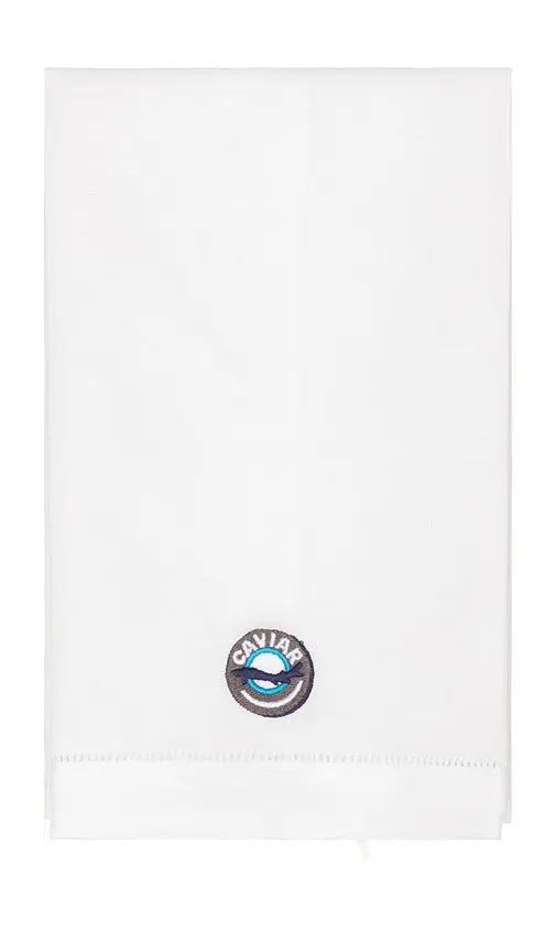 ABBODE Caviar Tea Towel - White