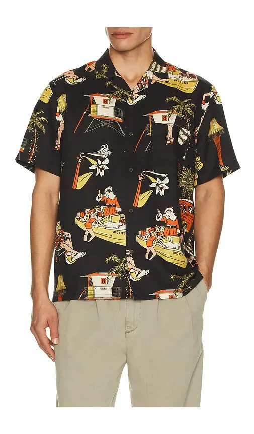DUVIN DESIGN Holidays Button Up Shirt In . Also - Black