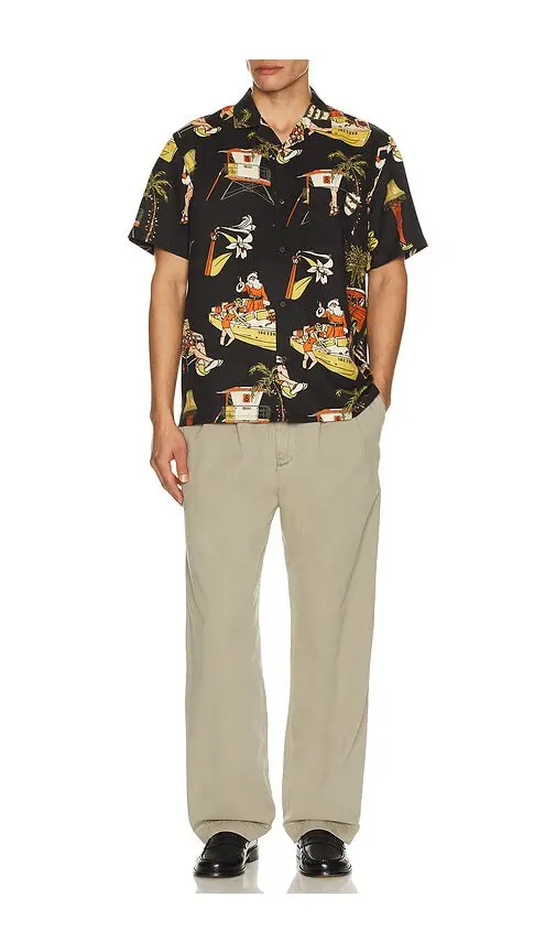 DUVIN DESIGN Holidays Button Up Shirt In . Also - Black