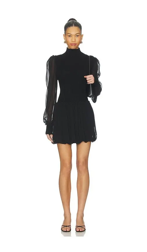 FRAME Sheer Sleeve Dress