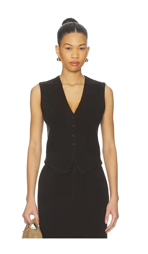 Guest In Residence Tailored Vest - Brown