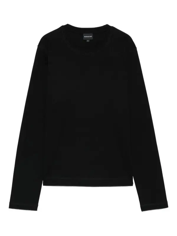 HERSKIND Cotton Crewneck Sweater - Black