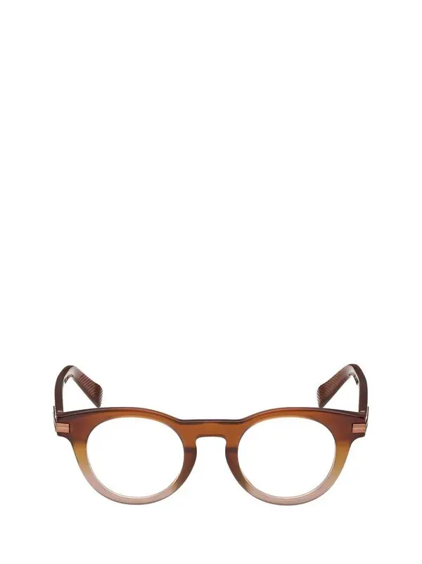 Zegna Rounded Eyeglasses - Light Brown/gradient