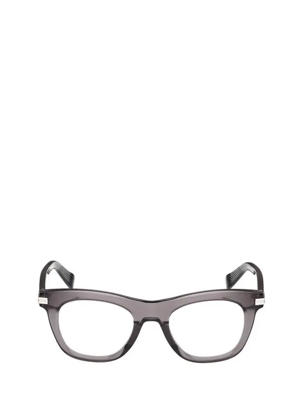 Zegna Acetate Square Frame Eyeglasses - Shiny Grey