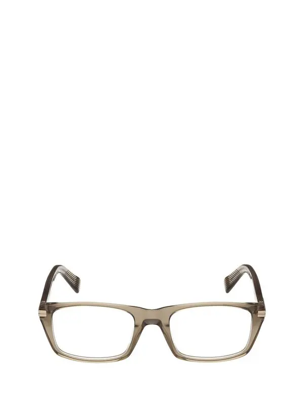 Zegna Squarish Eyeglasses - Shiny Dark Brown