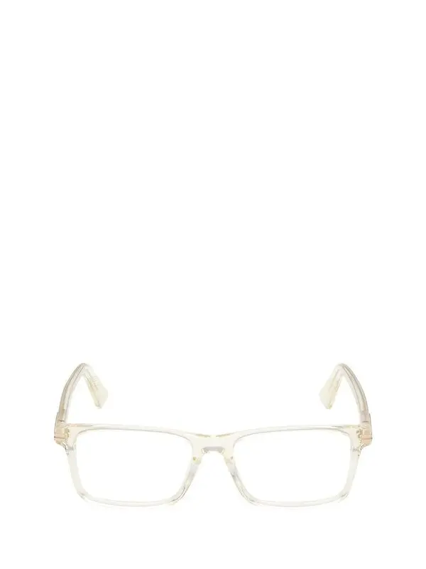 Zegna Rectangular Eyeglasses - Shiny Light Yellow