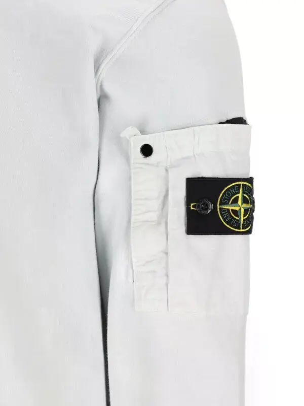 Stone Island 6100019 Cotton Fleece Crewneck Sweatshirt - Blue
