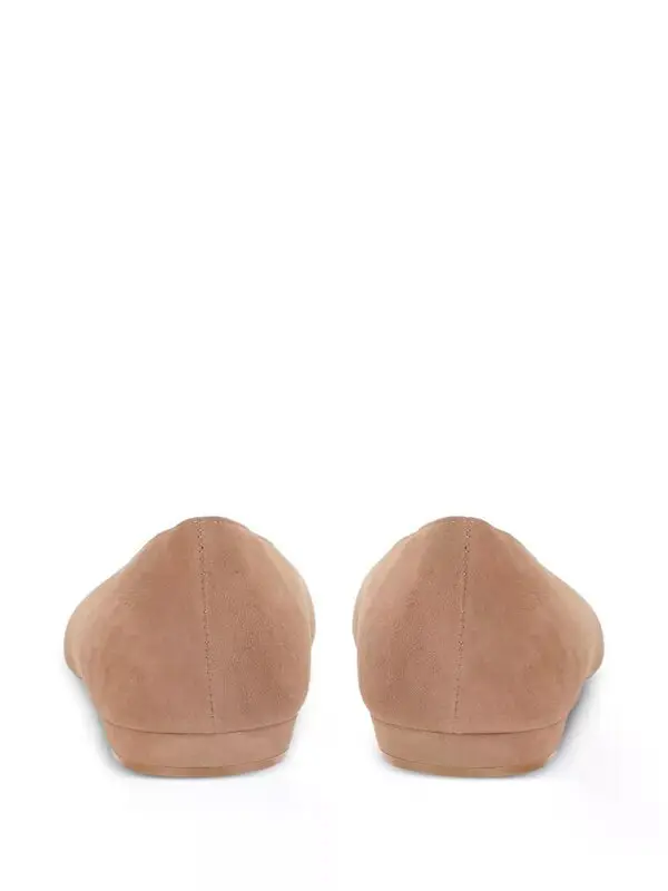 GIANVITO ROSSI Point-toe Ballet Flats - Neutrals