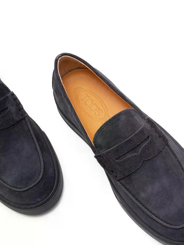 TOD'S Penny Leather Loafers - Blue