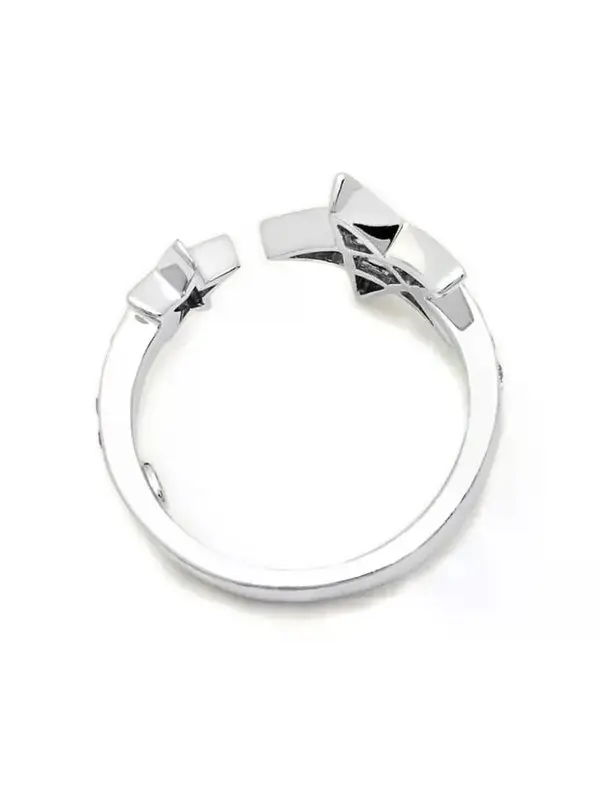 JEWELS AFICIONADO 18k White Gold Diamond Star Ring