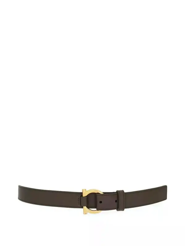 FERRAGAMO Gancini Belt - Brown