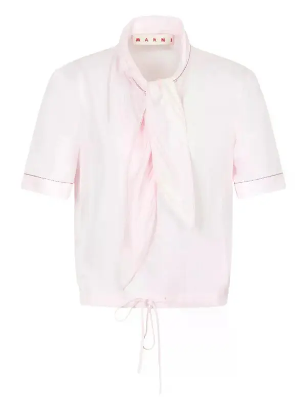 Marni Contrast-stitching Blouse - Pink
