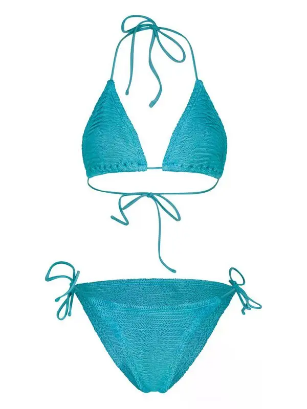 PARAMIDONNA Ema Textured Bikini - Blue