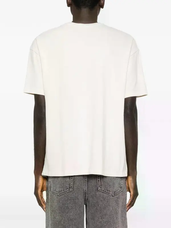 American Vintage Logo-detail T-shirt - Neutrals