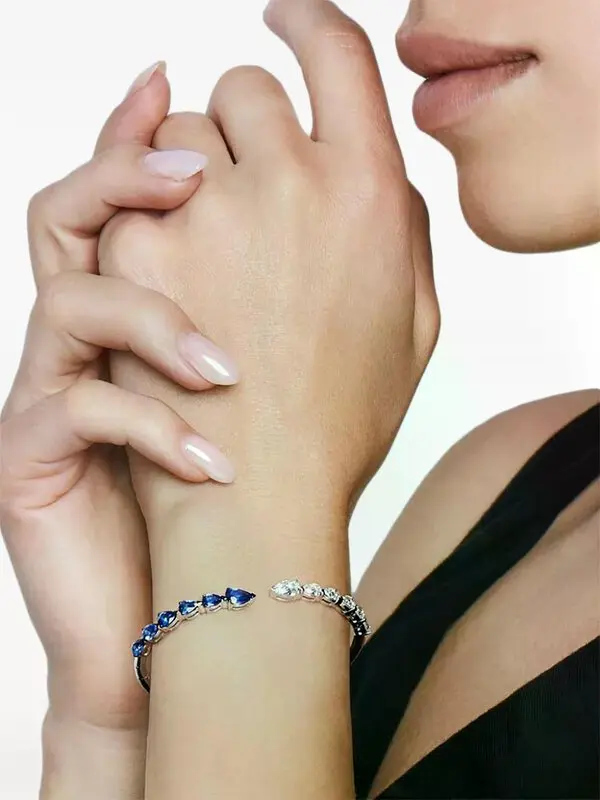 JEWELS AFICIONADO 18k White Gold Diamond And Sapphire Bracelet