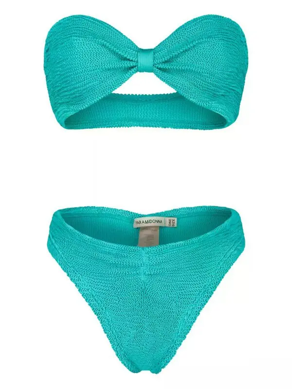 PARAMIDONNA Lucy Bow Two-piece Swimsuit - Blue