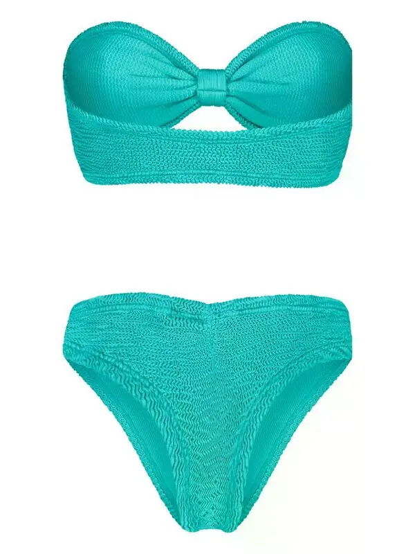 PARAMIDONNA Lucy Bow Two-piece Swimsuit - Blue