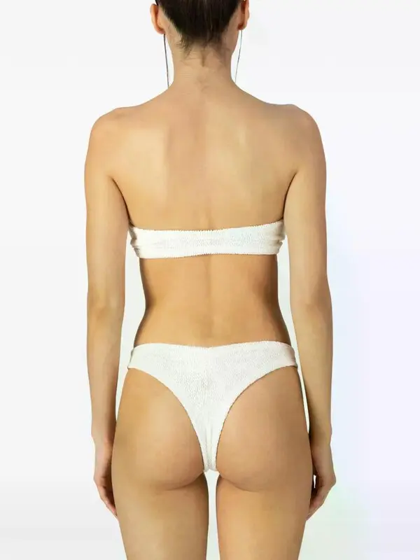 PARAMIDONNA Textured Bandeau Bikini Set - White