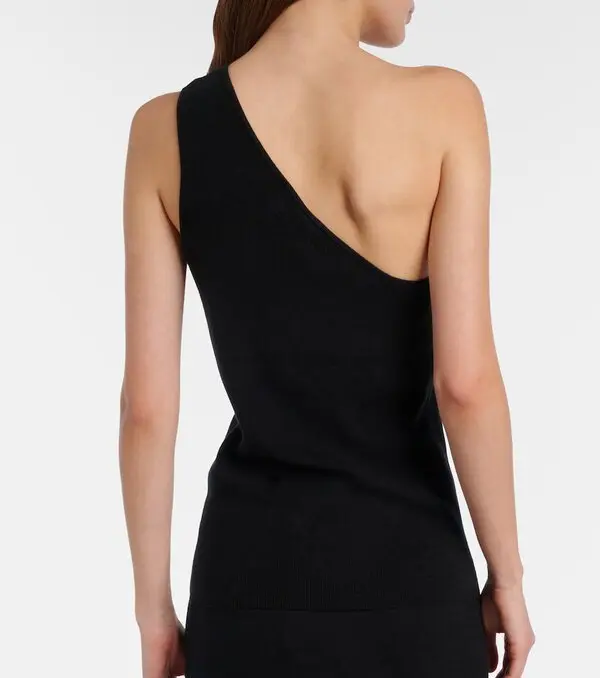 LISA YANG One-shoulder Cotton And Cashmere Top