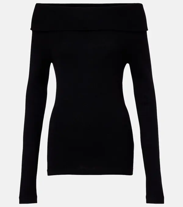 LISA YANG Off-shoulder Top - Black