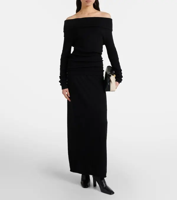LISA YANG Off-shoulder Top - Black