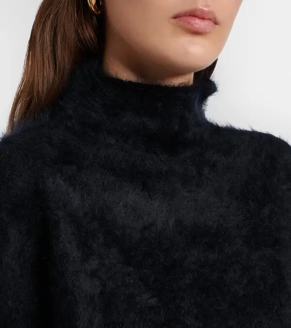 LISA YANG Ribbed Cashmere Mockneck Sweater