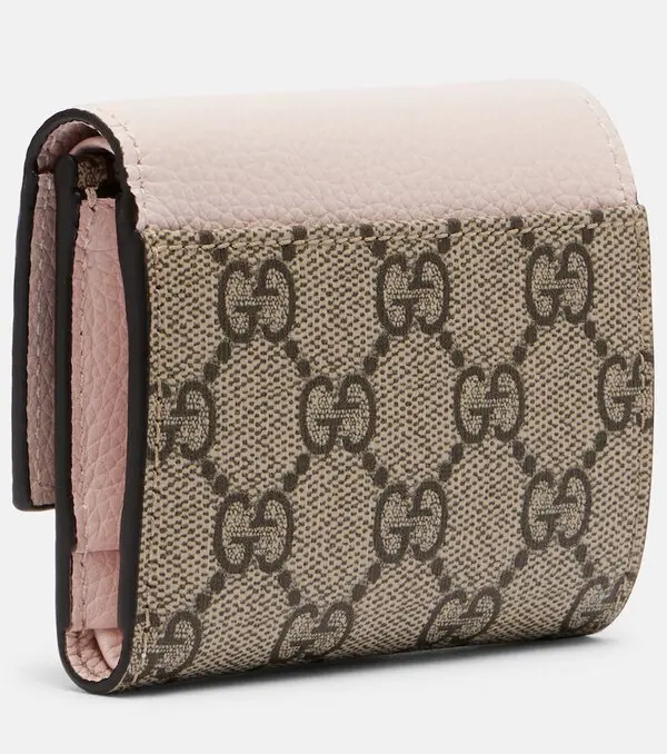 Gucci Gg Marmont Mini Leather-trimmed Wallet